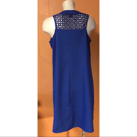 Grace Dresses | Dresses | Grace Dresses Blue Vneck Lace Shift Dress M ...